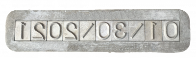 Buy Concrete Name Stamp (MM/DD/YYYY) - Rectangle - 2″ Stamp, 2″ Numbers ...