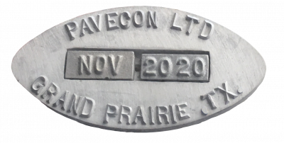 Buy Concrete Name Stamp (MMM/YYYY) - Oval - 1″ Stamp, 1/2″ Numbers | A ...