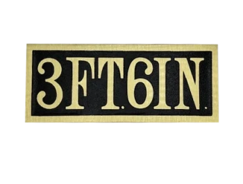 Buy Depth Marker Plaque - feet and inches with 4″ numbers - 6″ x 15 ...