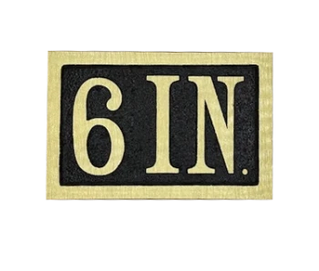 Buy Depth Marker Plaque - in inches with 4″ number - 6″ x 9″ Yellow ...