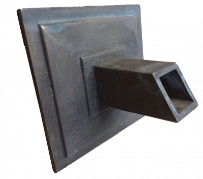 Buy Square Water Spout - 1″ ID, 6″ Sq Aluminum with Patina Coating | A ...